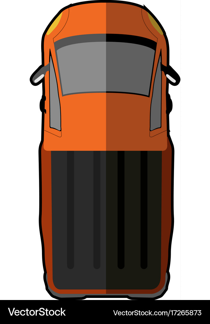 Top view of a car Royalty Free Vector Image - VectorStock