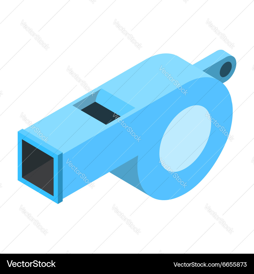 Whistle isometric 3d icon Royalty Free Vector Image