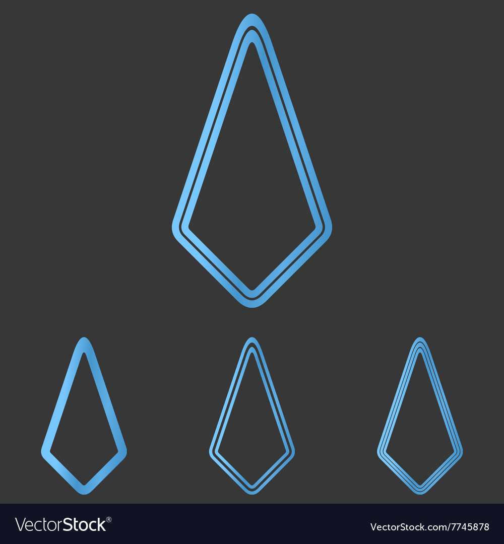 Blue line technology logo design set Royalty Free Vector