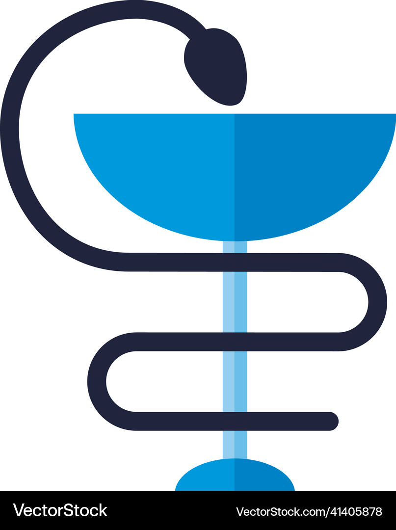 Cup and snake medical Royalty Free Vector Image
