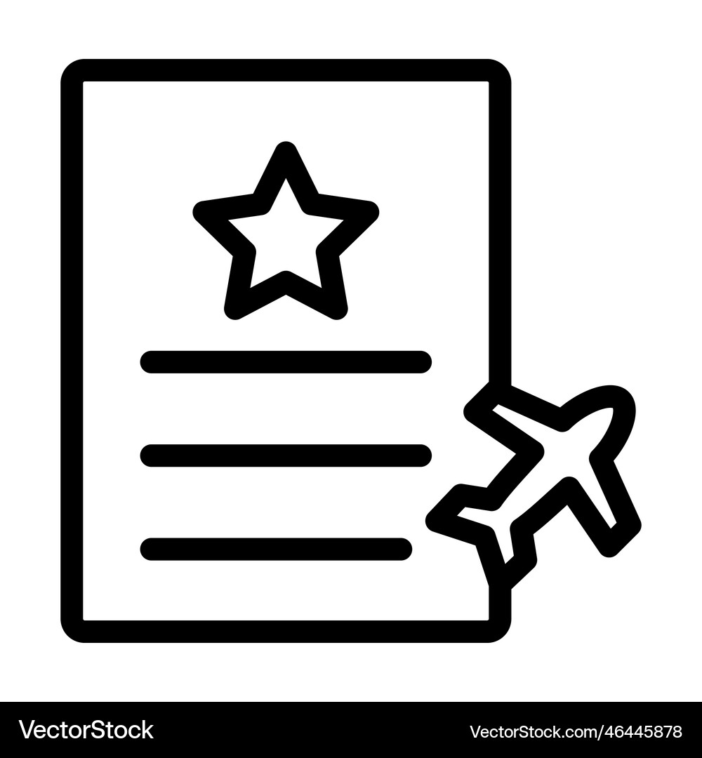 Itinerary thick line icon for personal Royalty Free Vector