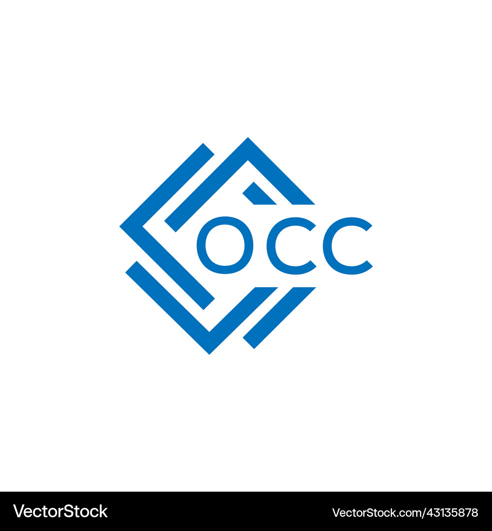 OCC Letter Logo - Minimalist Circle Concept Vector Image