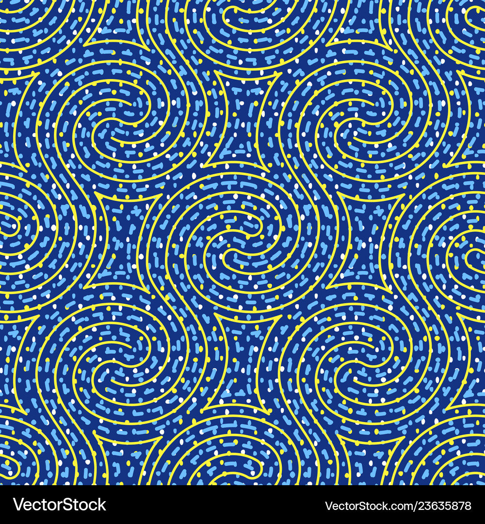 Psychedelic hypnotic swirl maze seamless Vector Image