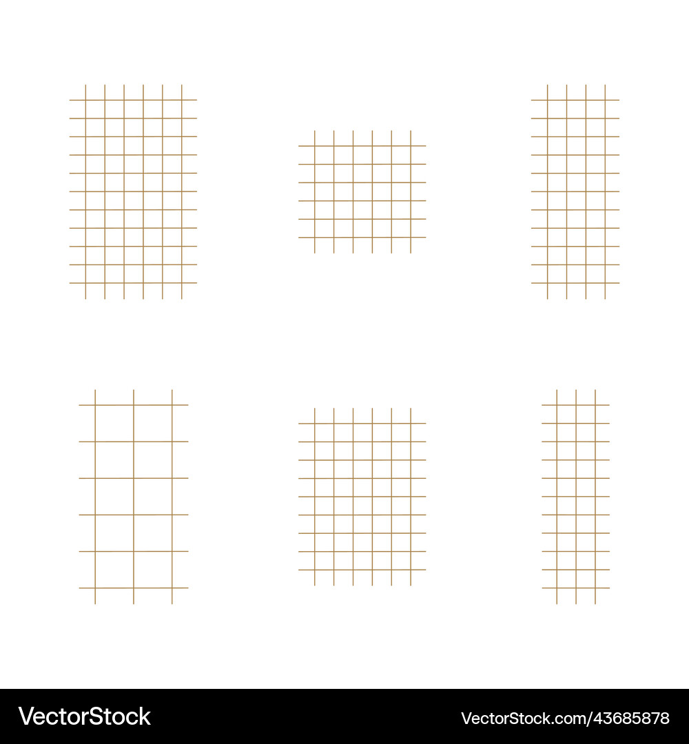 Set of grid lines element for decoration Vector Image