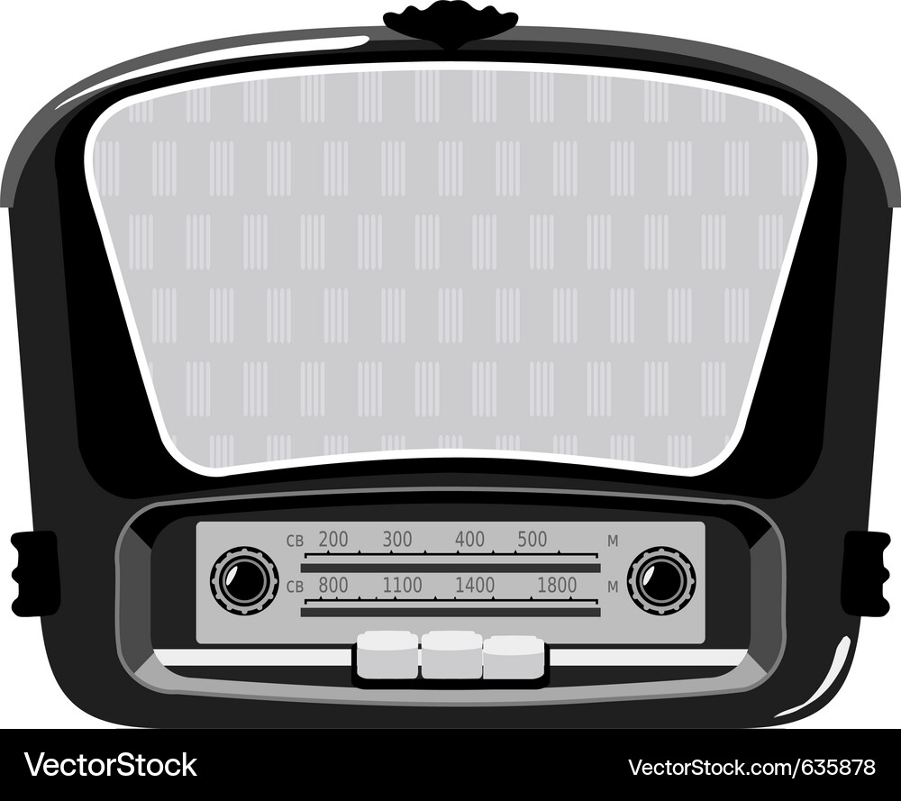 Vintage radio Royalty Free Vector Image - VectorStock