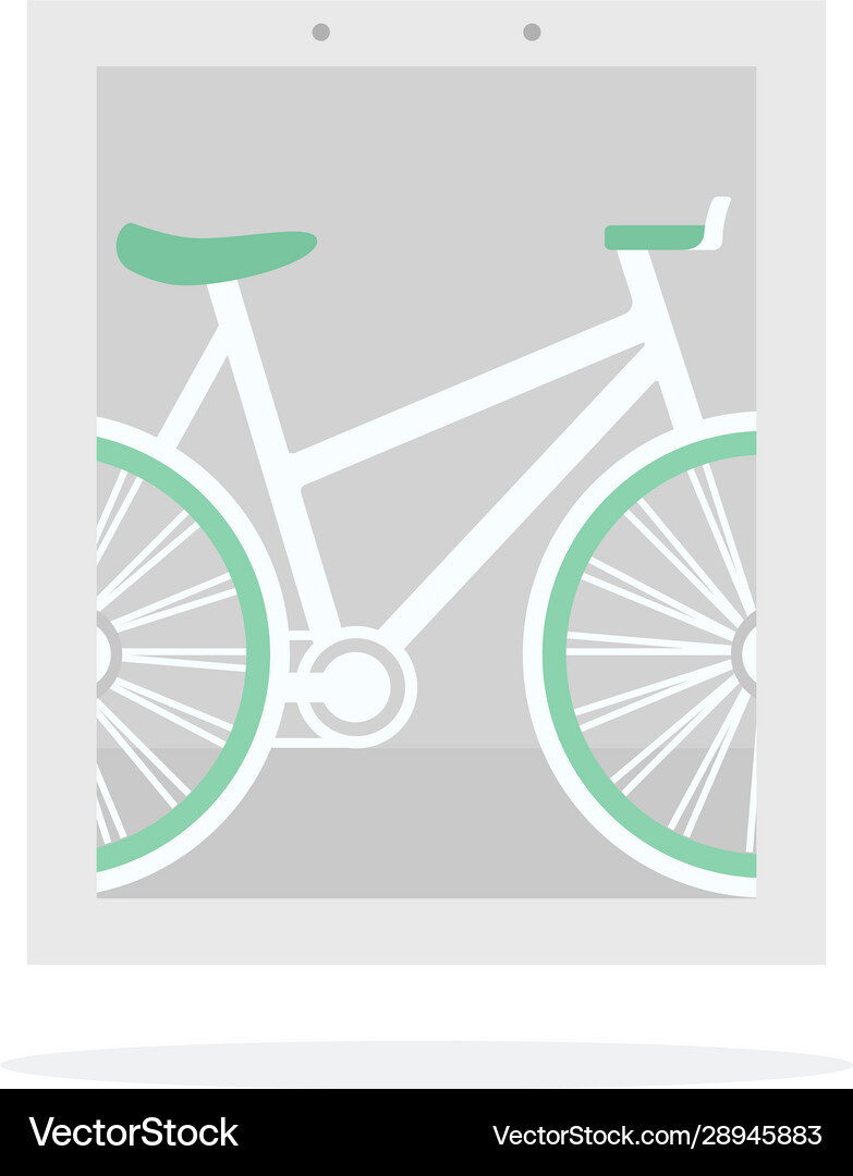 Bike banner flat isolated Royalty Free Vector Image