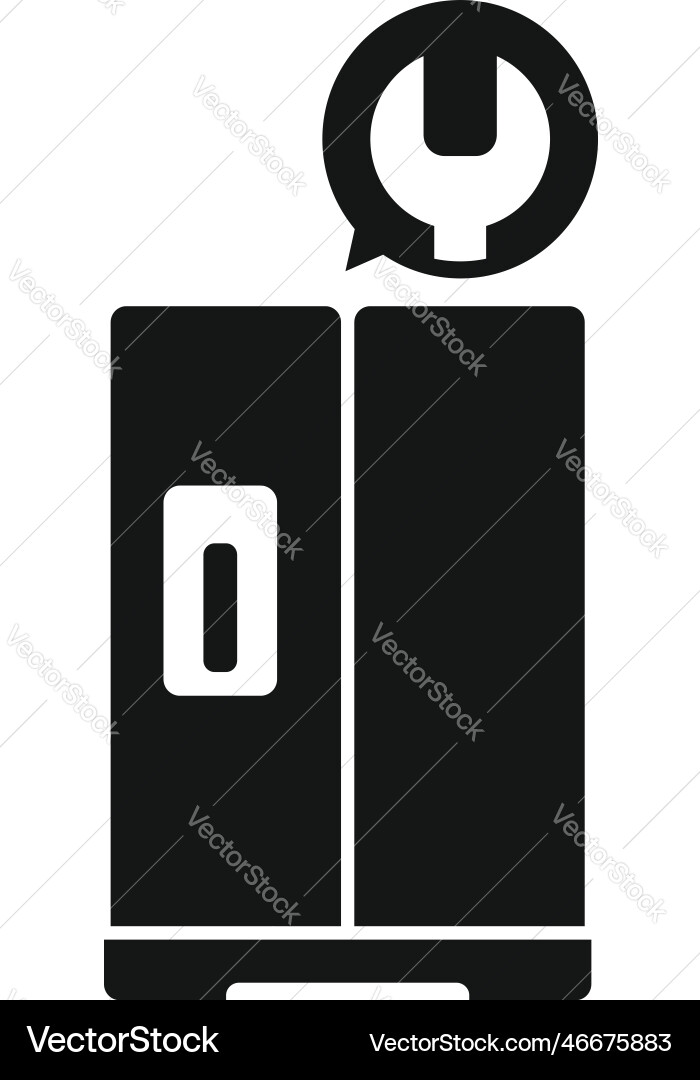 Broken freezer icon simple repair service Vector Image