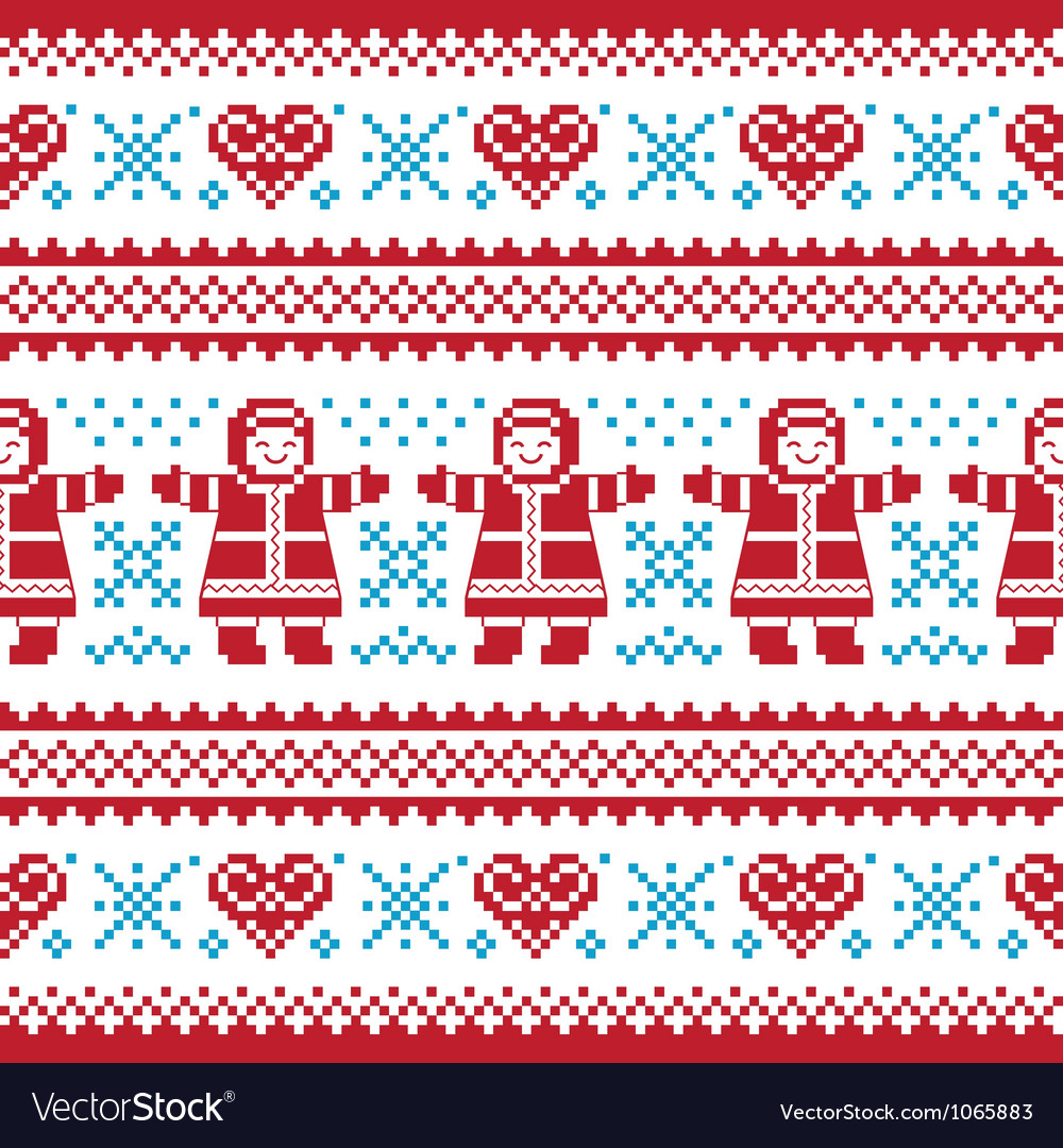 Christmas winter knitted pattern card Royalty Free Vector Christmas winter knitted pattern card Royalty Free Vector