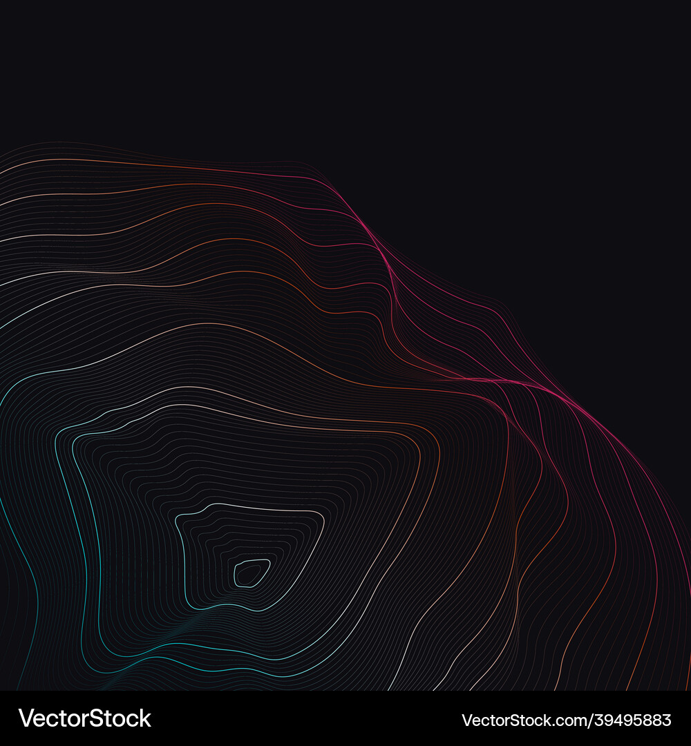 Colorful abstract contour lines Royalty Free Vector Image
