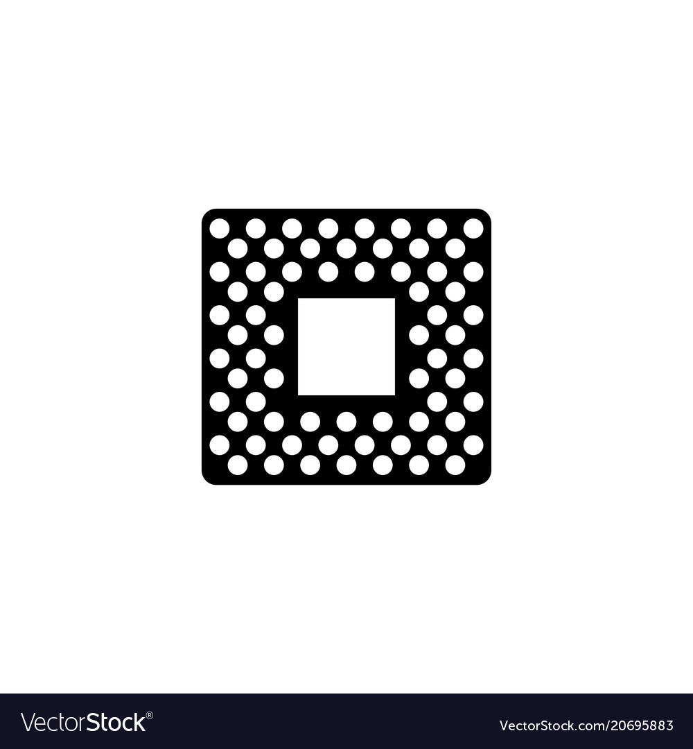 Cpu flat icon Royalty Free Vector Image - VectorStock