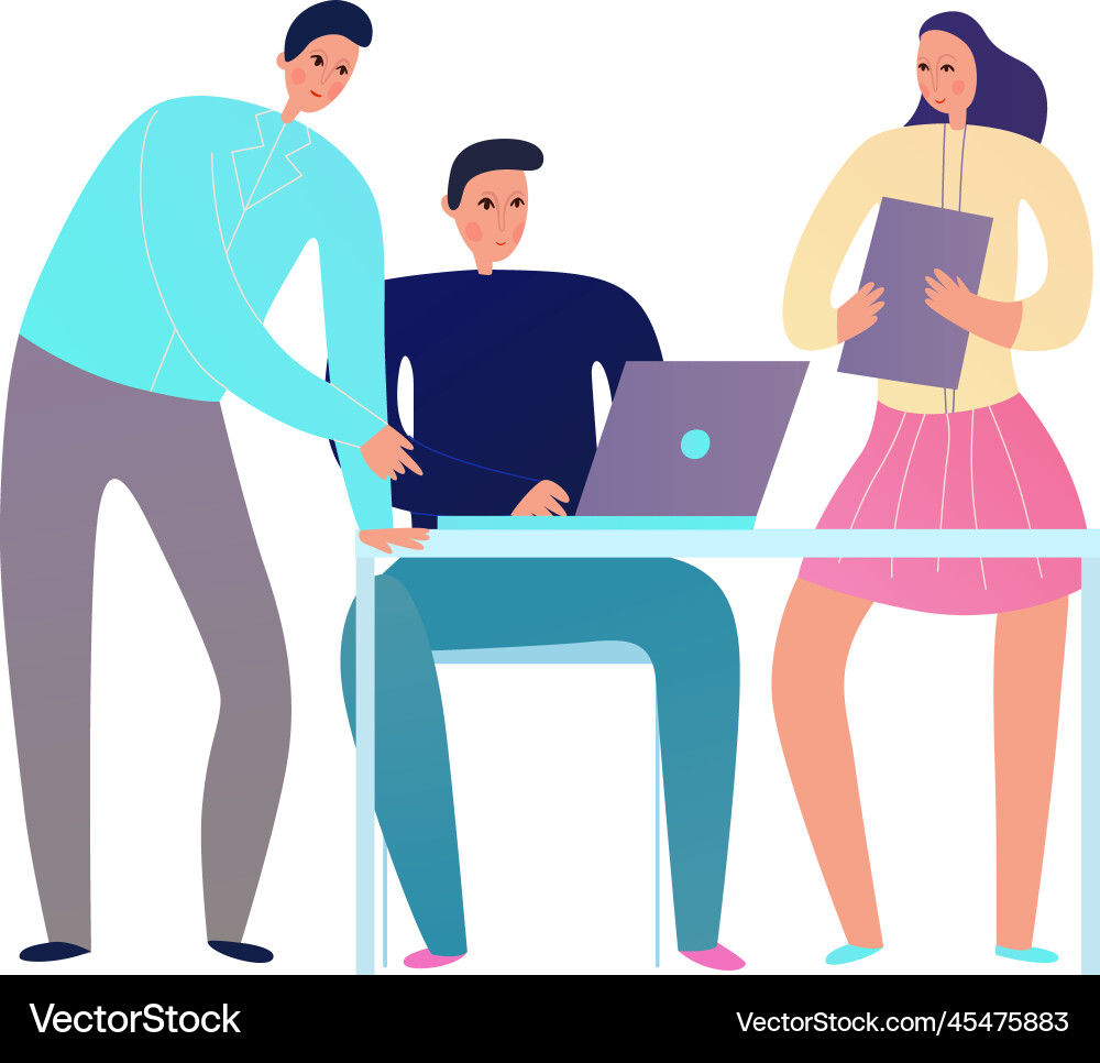 Flat business meeting Royalty Free Vector Image