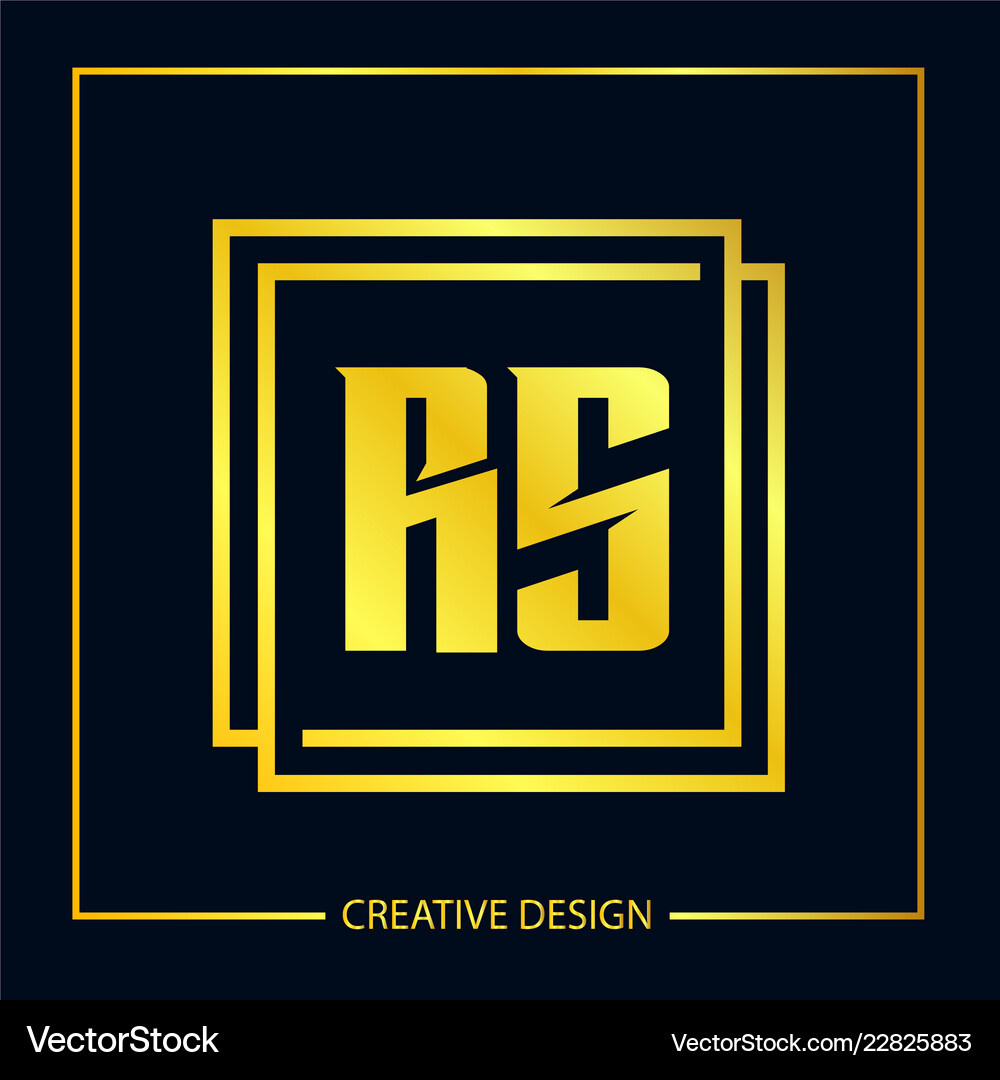 Initial letter rs logo template design Royalty Free Vector