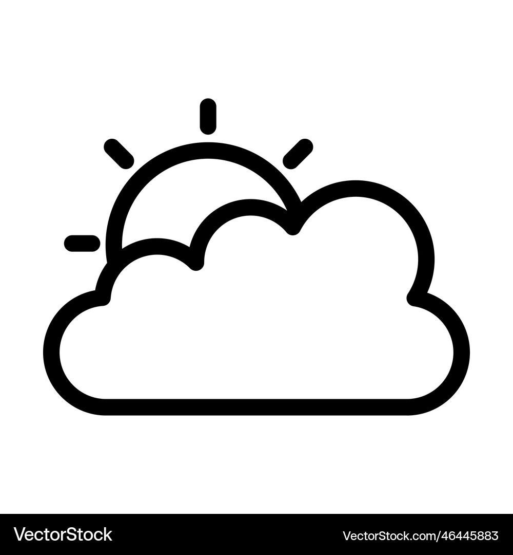 Local weather thick line icon for personal Vector Image