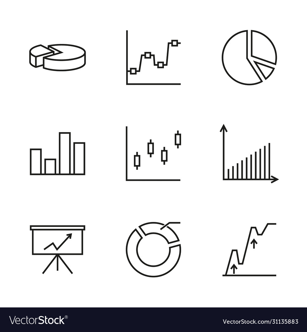 Set chart Royalty Free Vector Image - VectorStock