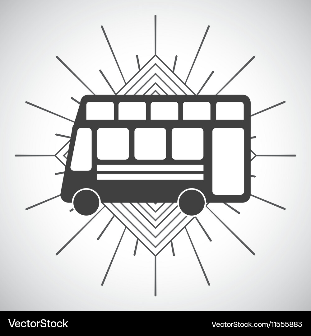 Transport bus vehicle icon Royalty Free Vector Image