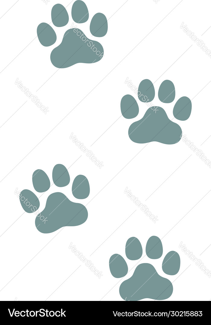 Walking paw print logo template design eps 10 Vector Image