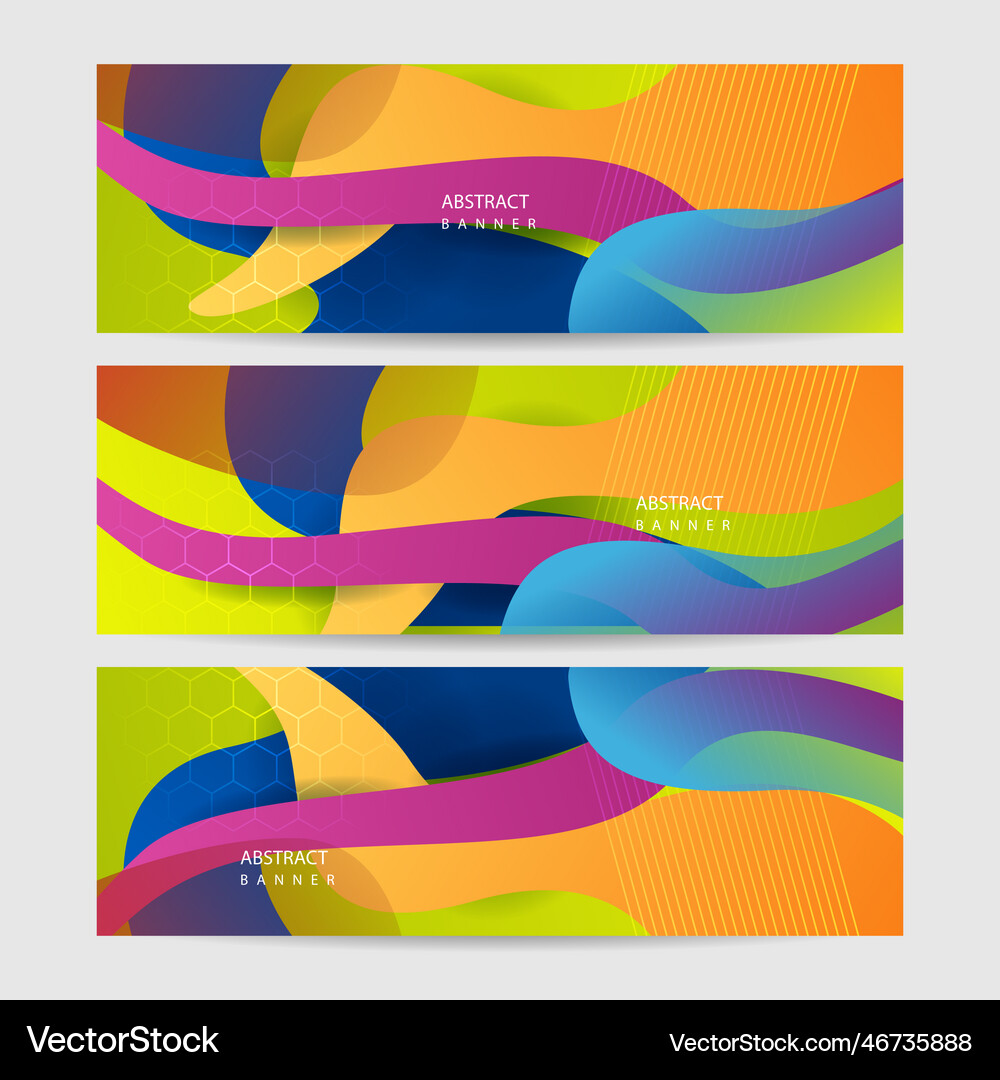Abstract colorful polygon banner design template Vector Image