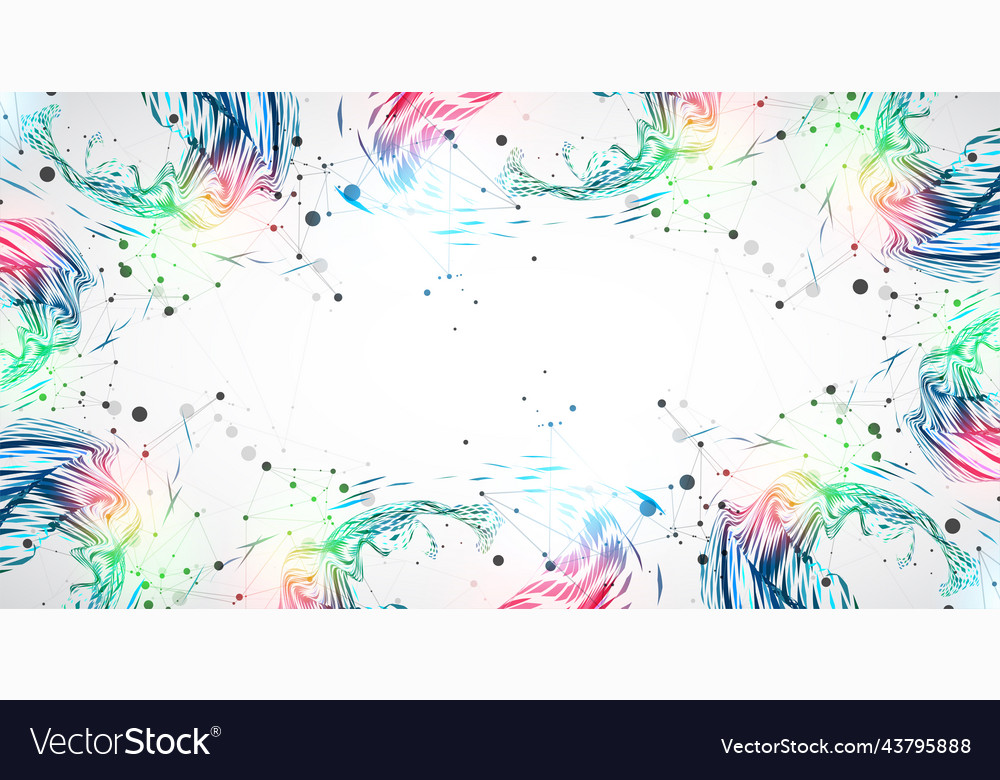 Abstract particle vortex with plexus effect Vector Image