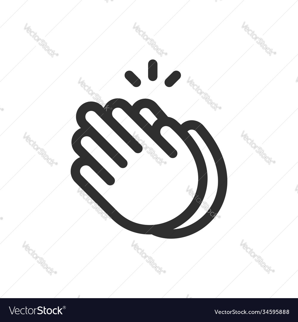 Clapping hands sign Royalty Free Vector Image - VectorStock