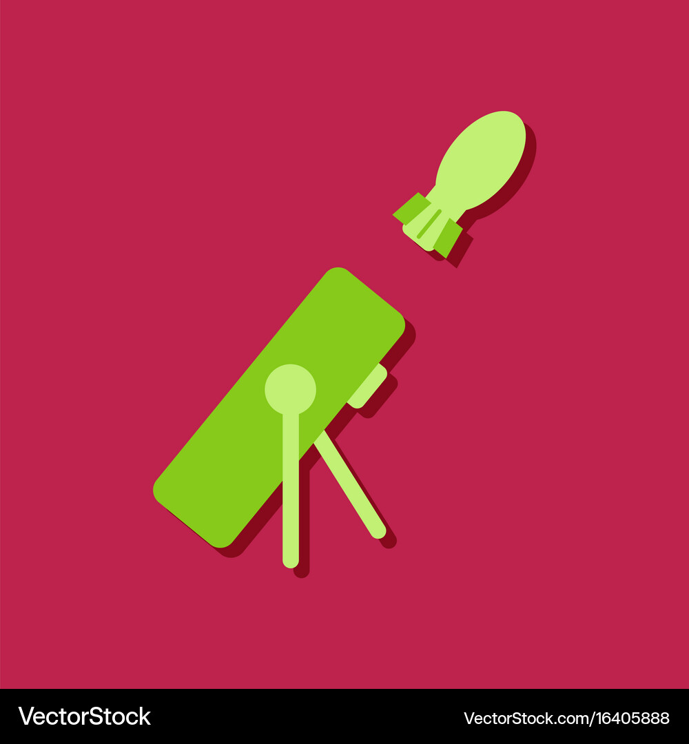 Flat icon design collection military mortar Vector Image