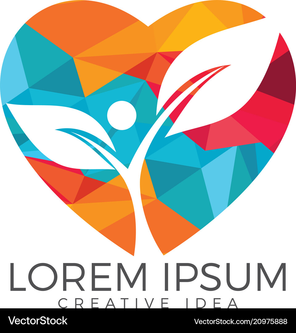 Human health logo design Royalty Free Vector Image