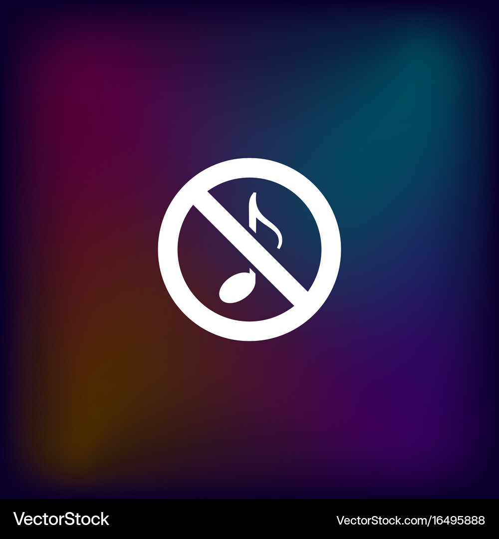 No music sign Royalty Free Vector Image - VectorStock