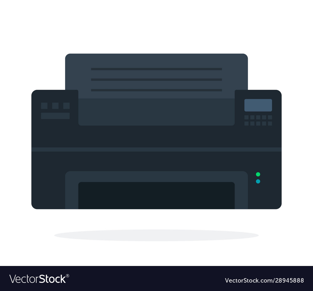 Printer flat isolated Royalty Free Vector Image
