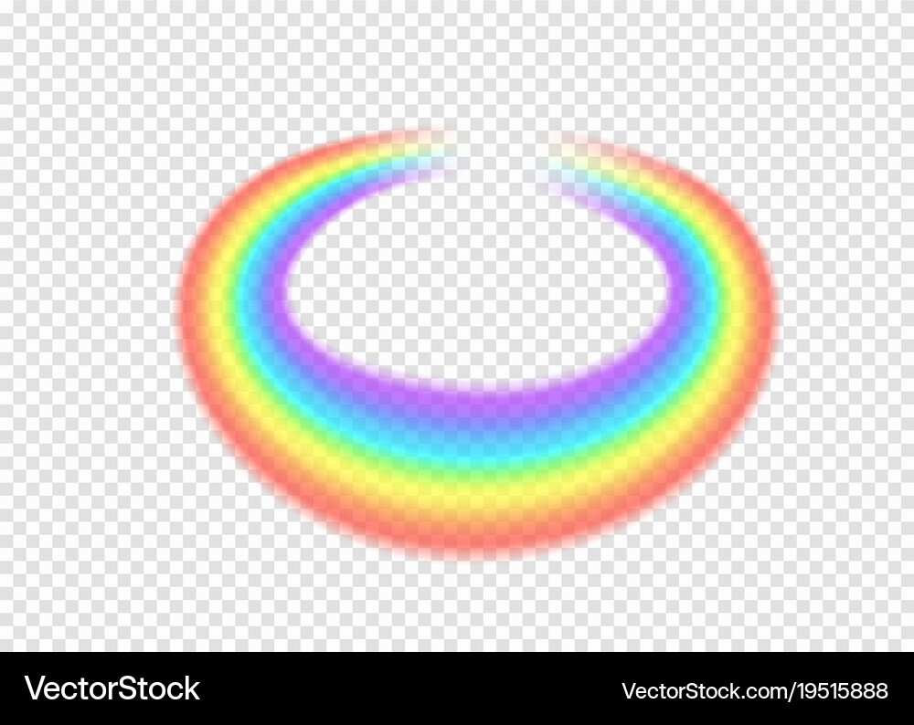Rainbow round with limpid section edge isolated Vector Image