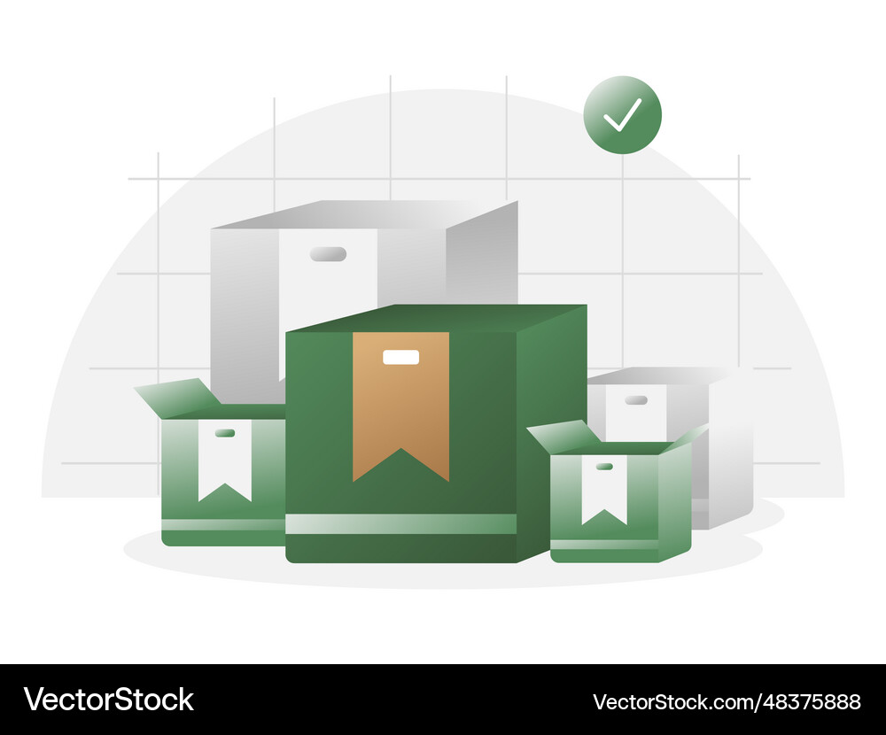 Ready packaging furniture Royalty Free Vector Image