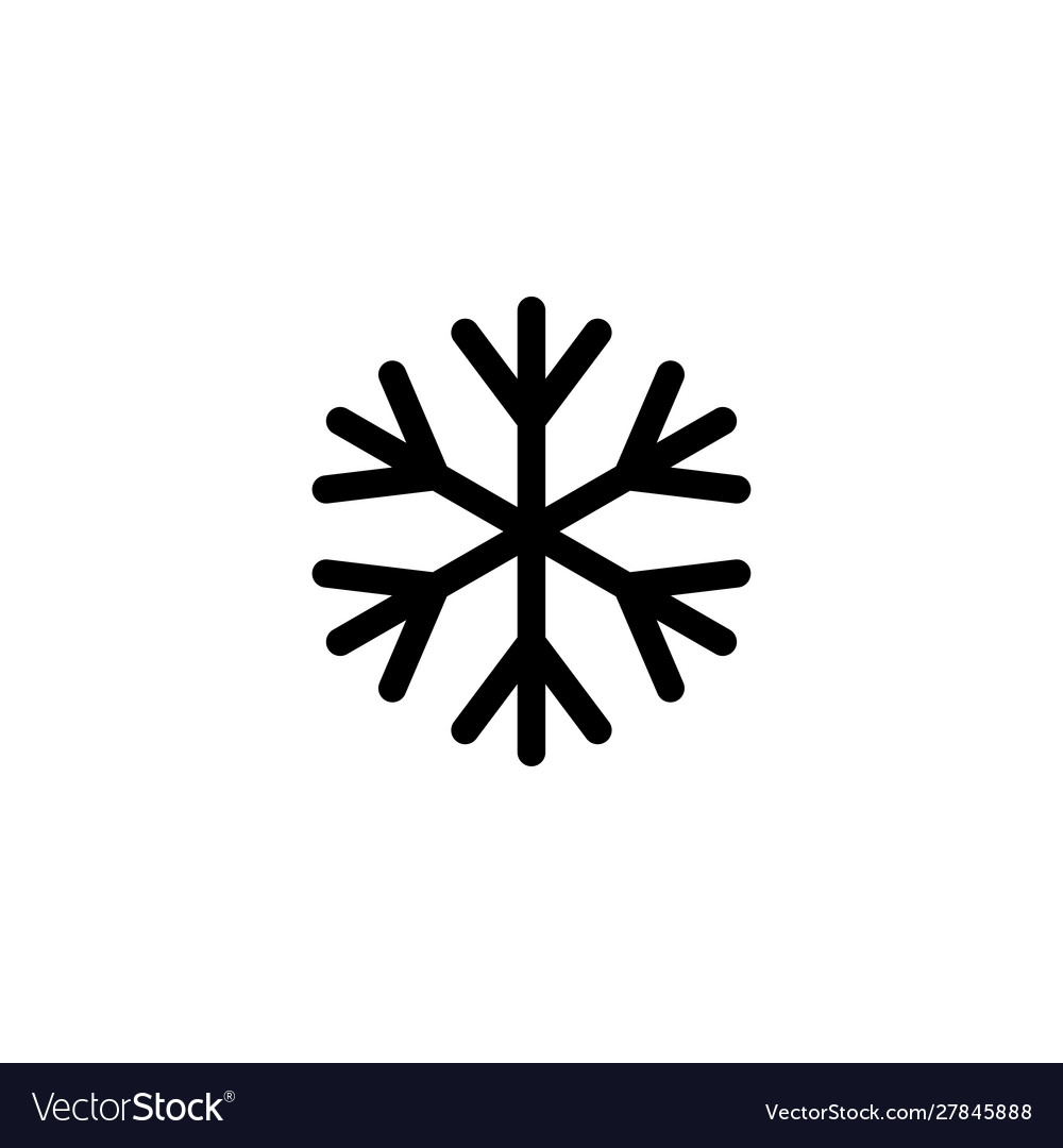 Snowflake icon black Royalty Free Vector Image Snowflake icon black Royalty Free Vector Image