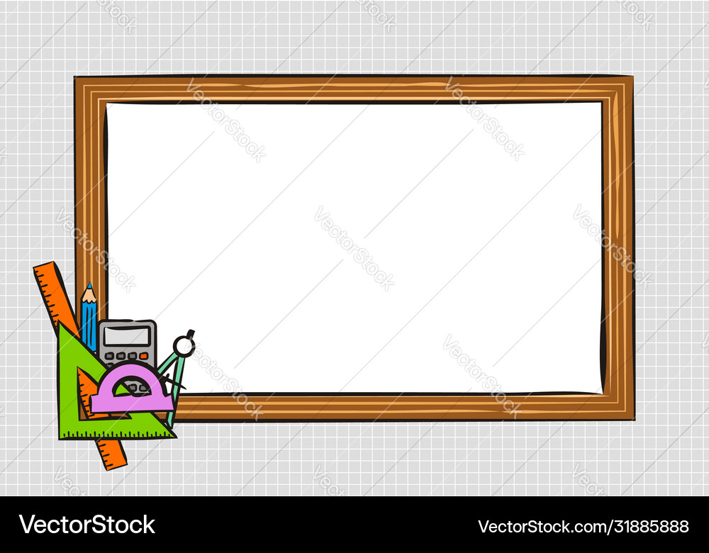 Template for school educational project or photo Vector Image