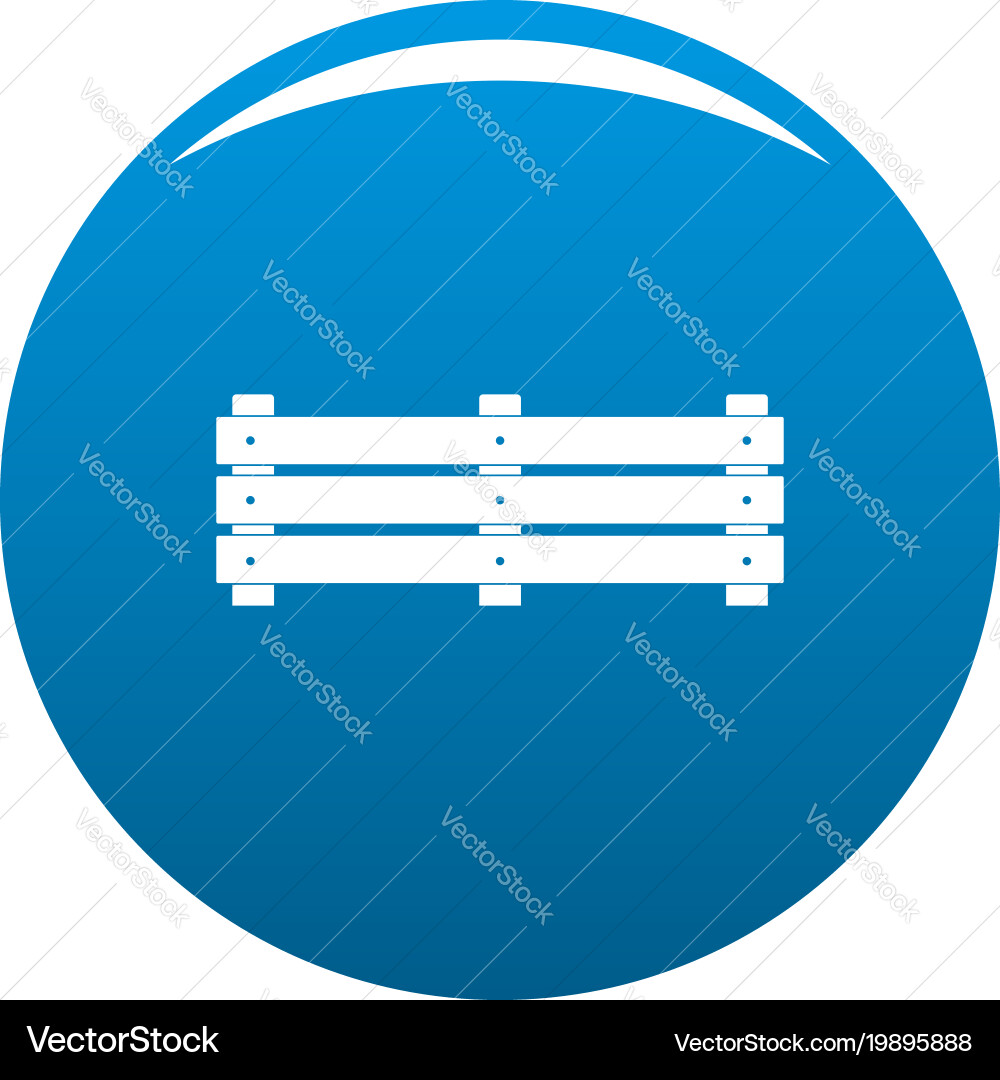 Wide fence icon blue Royalty Free Vector Image