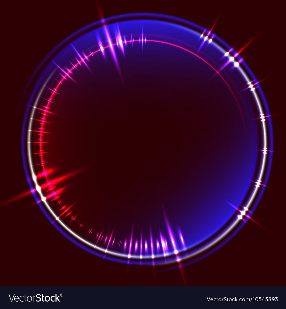 Abstract background with glowing circle frame Vector Image