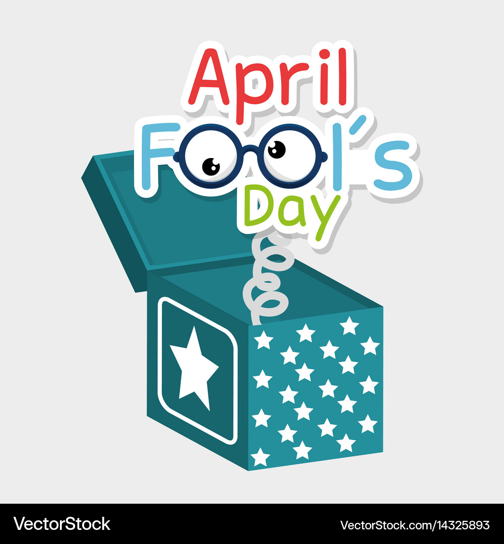 April fools day celebration card Royalty Free Vector Image
