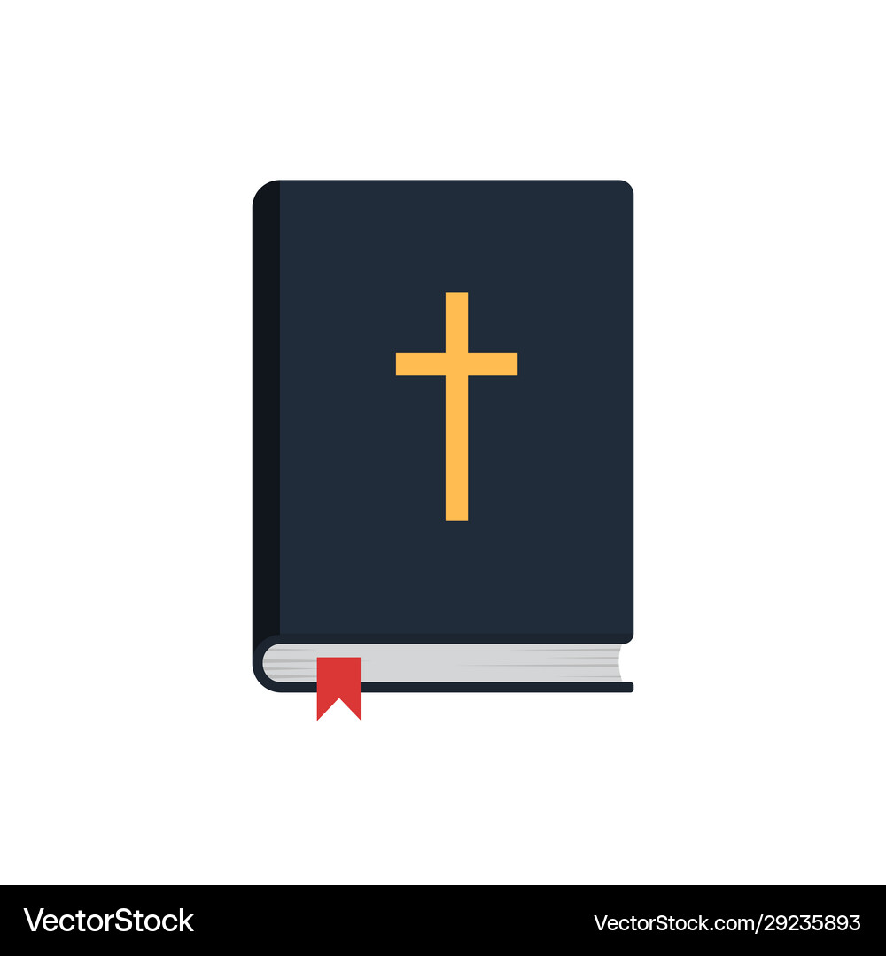 Bible icon flat design Royalty Free Vector Image
