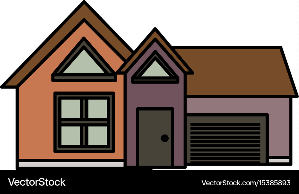 Exterior house isolated icon Royalty Free Vector Image