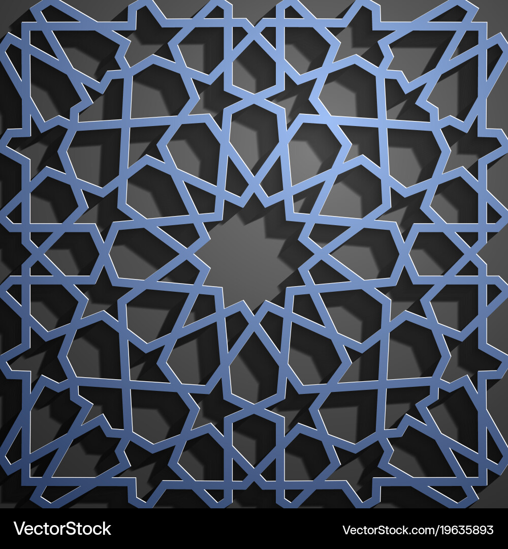 Islamic ornament persian motiff 3d Royalty Free Vector Image