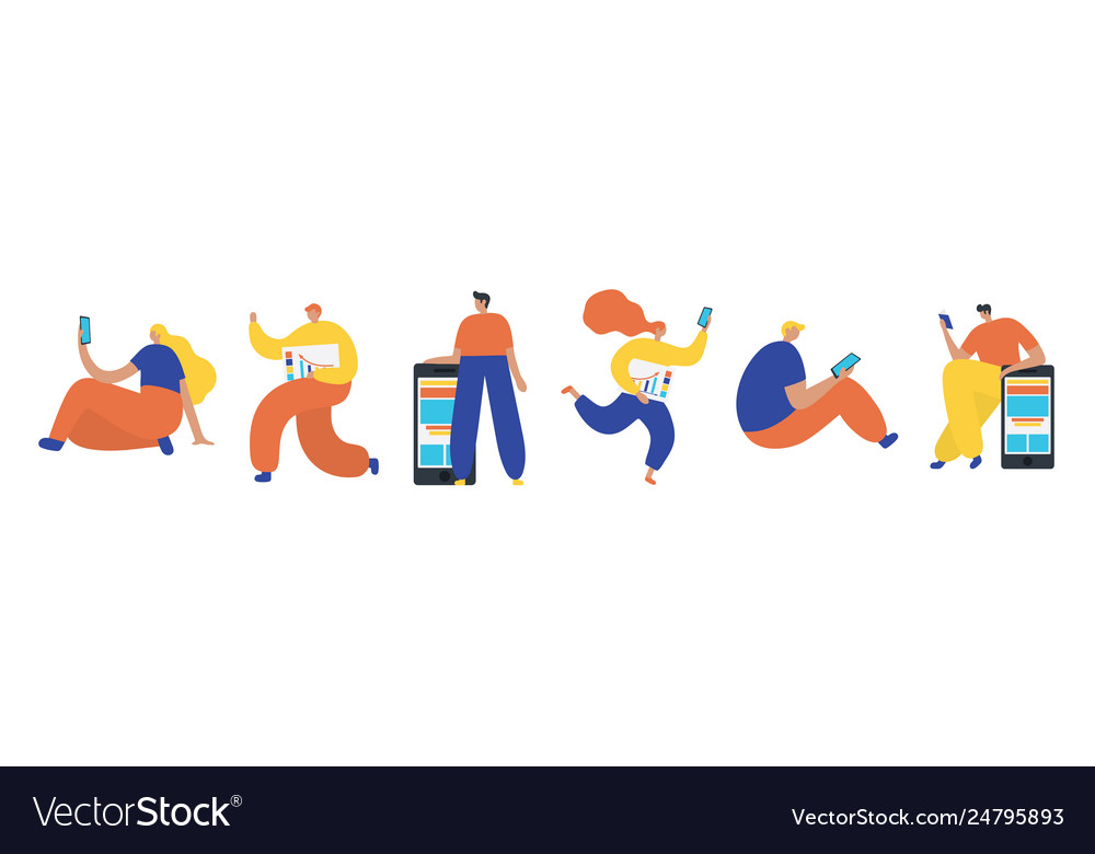 Set business people flat icons style Royalty Free Vector Set business people flat icons style Royalty Free Vector
