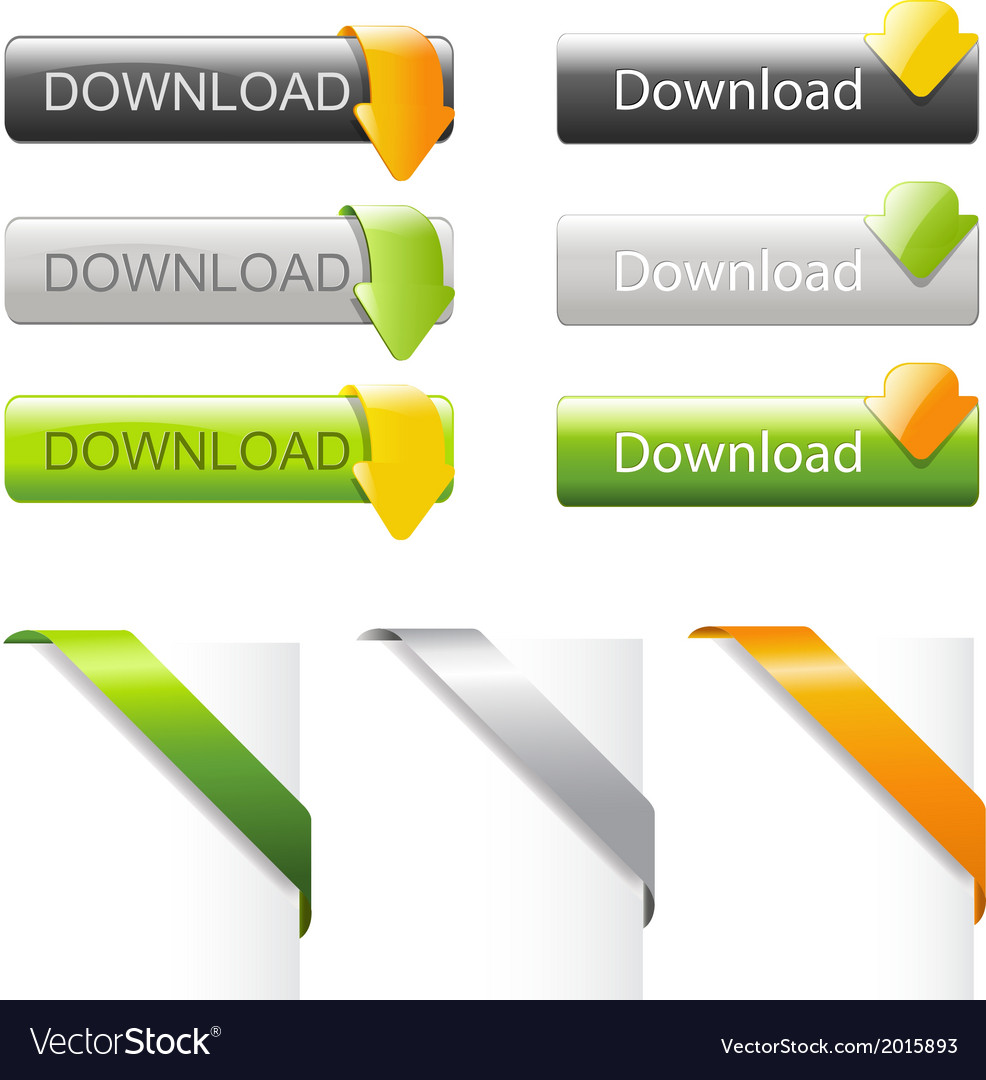 Set Web Elements Royalty Free Vector Image Vectorstock