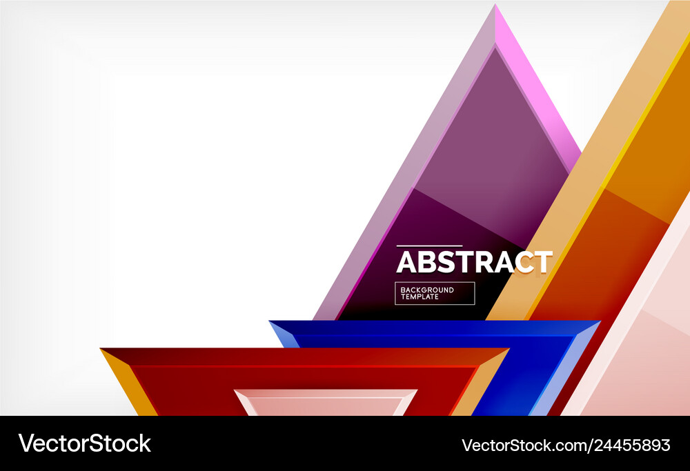 Tech futuristic geometric 3d shapes minimal Vector Image
