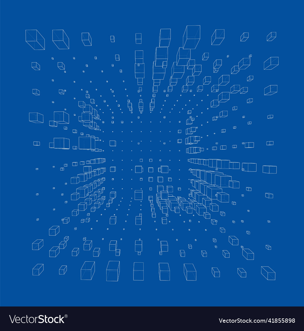 Abstract boxes background Royalty Free Vector Image