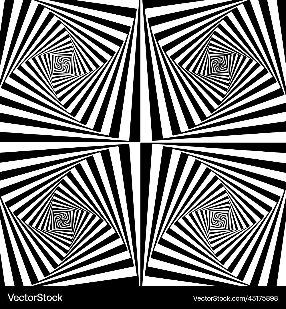 Abstract optical background in black and white Vector Image