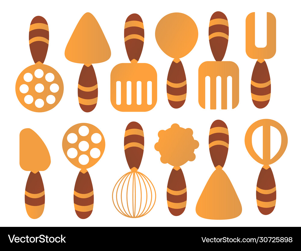Kitchen accessories cooker spatula for frying Vector Image
