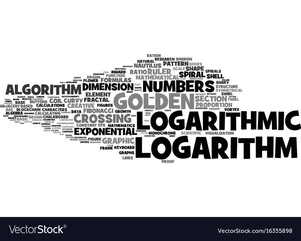 Logarithm word cloud concept Royalty Free Vector Image