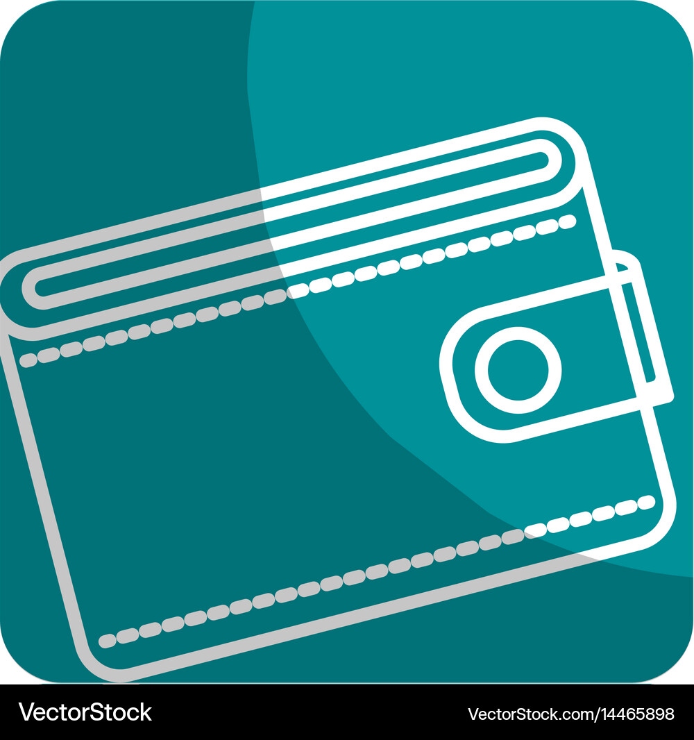 Logotype wallet to save money Royalty Free Vector Image