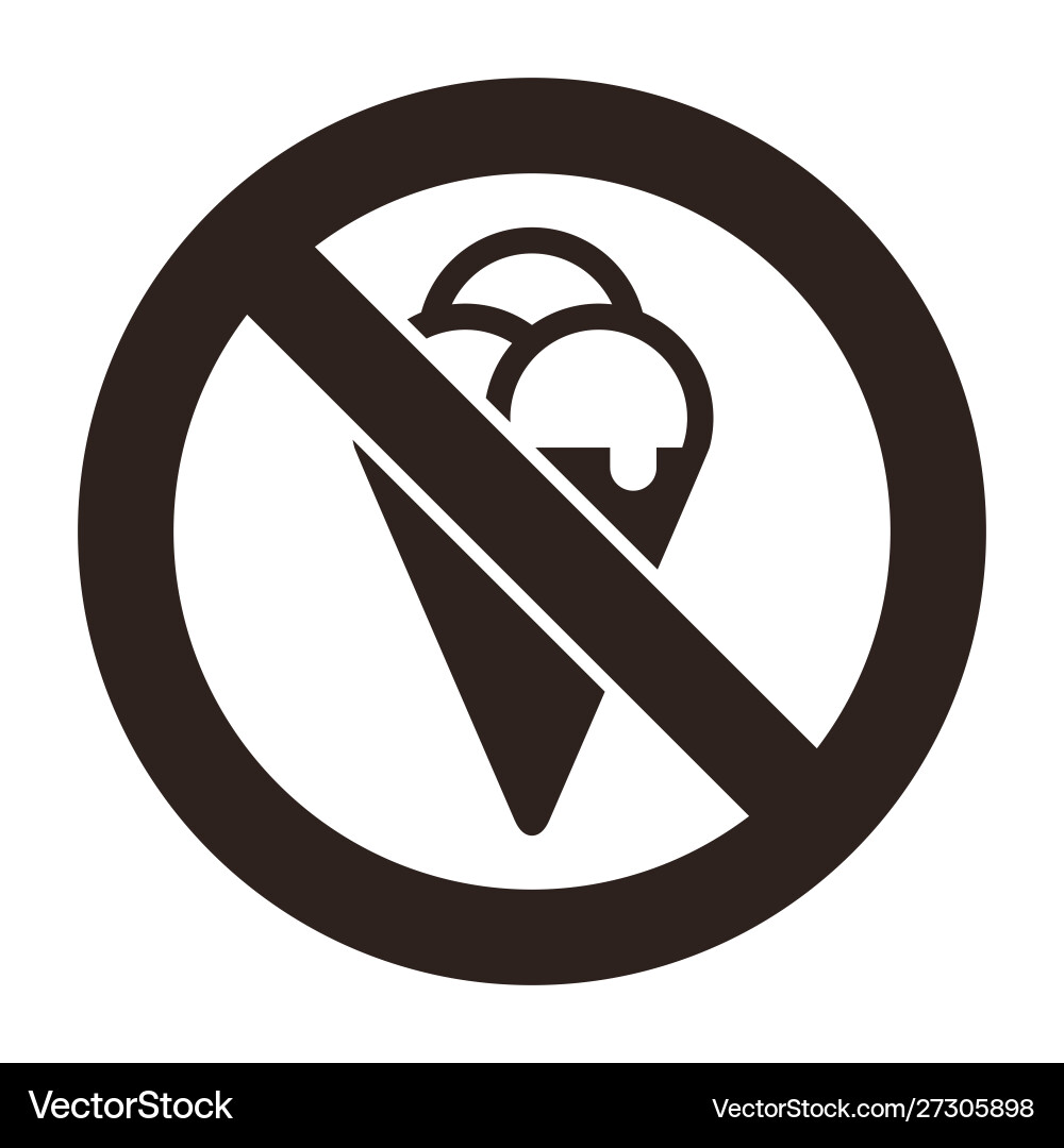 No food sign Royalty Free Vector Image - VectorStock