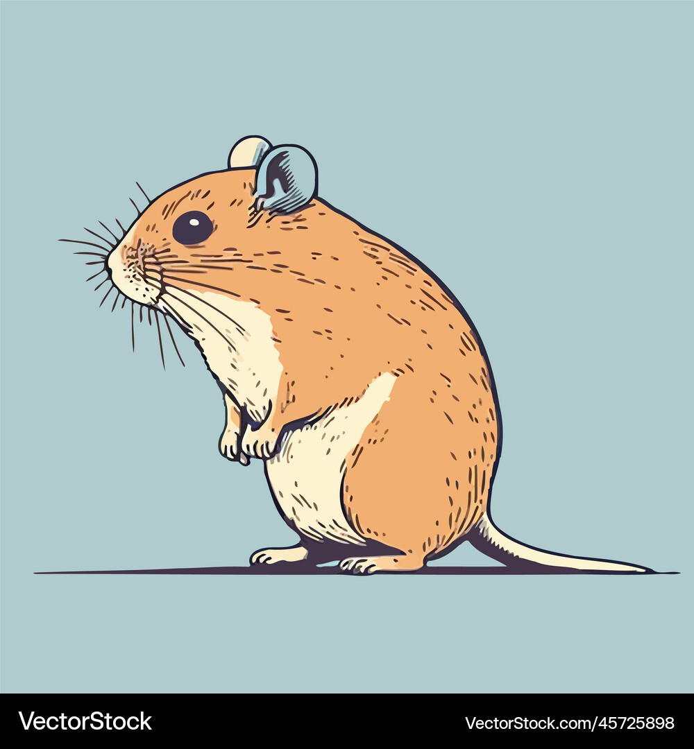 Small rodent mammal animal Royalty Free Vector Image