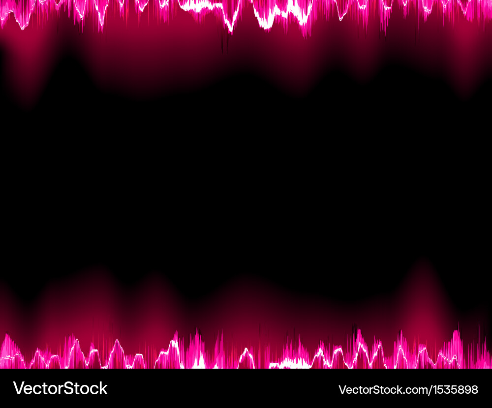 Sound waves oscillating on black eps 10 Royalty Free Vector