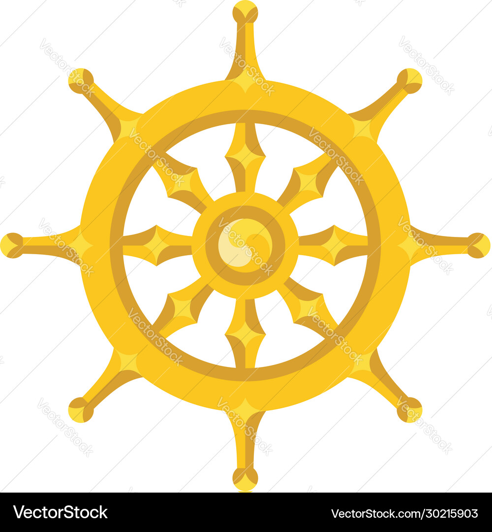 Buddhism wheel icon logo template design eps 10 Vector Image