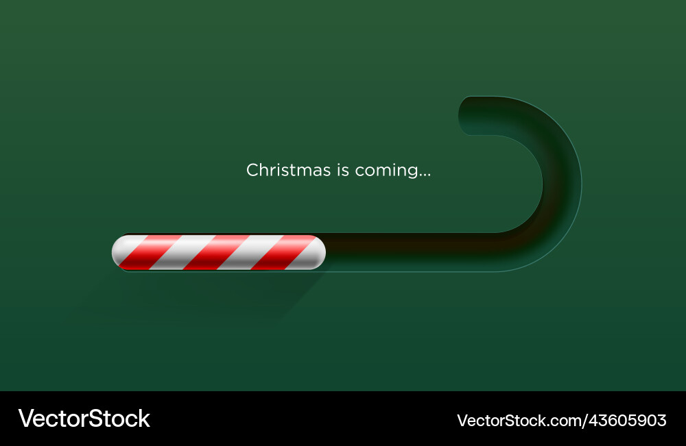 Christmas is coming holiday progress bar Vector Image